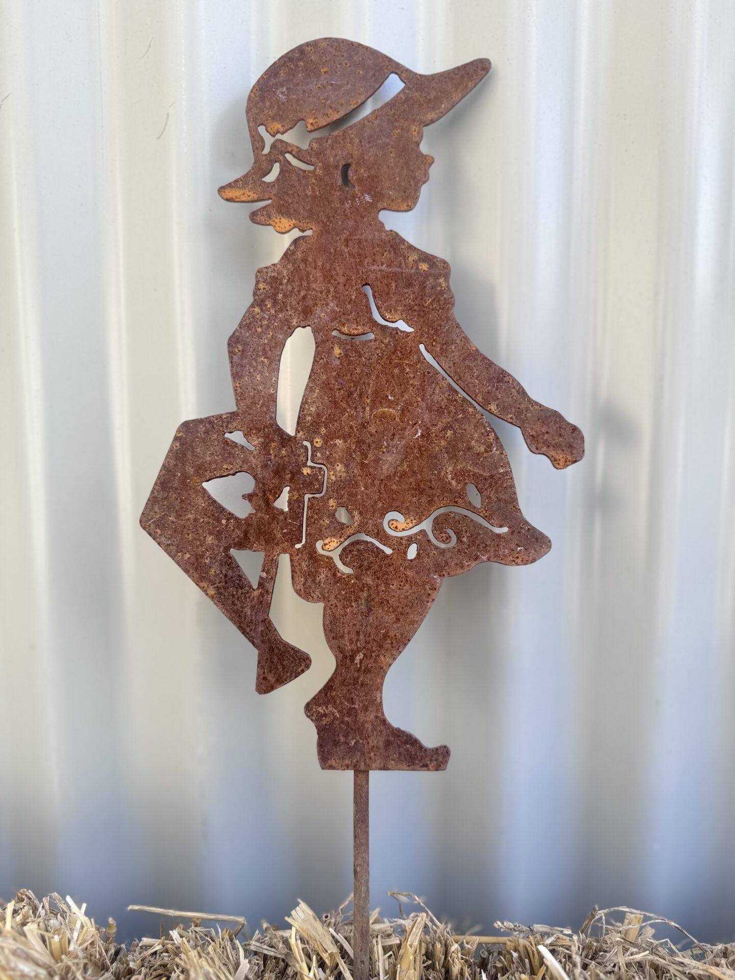 Garden Stake - Girl with watering can - 1 | Rock DeSigns